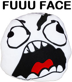 moodrush - Fu Face Rage Guy Kissen Fuuu Meme Smiley